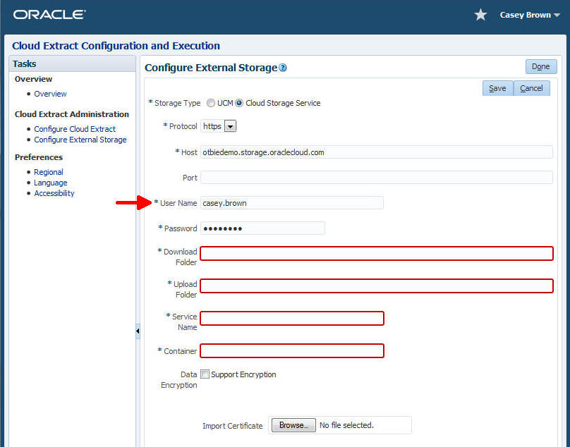 Performing the Initial Configuration of OTBI Enterprise