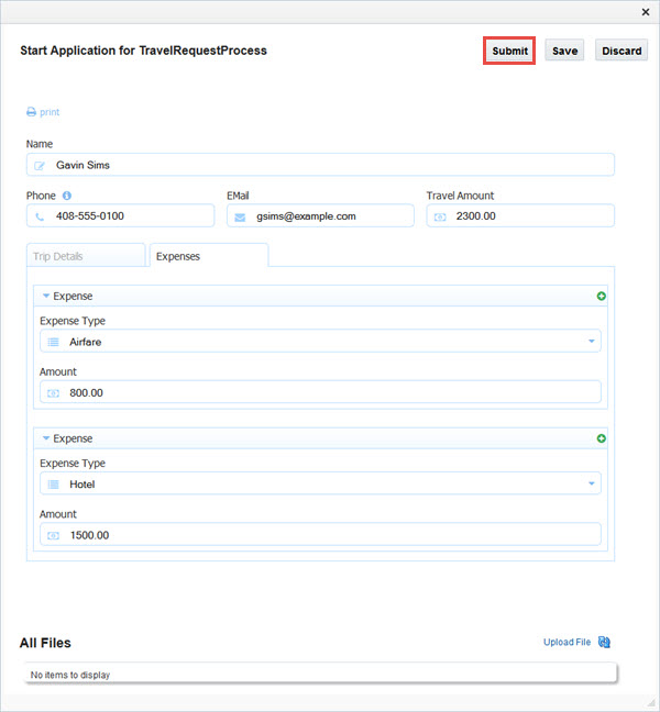 Oracle Process Cloud Service Composer: Creating an Application