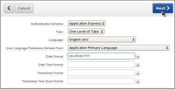 Creating and Running a Database Application Using Oracle Application ...