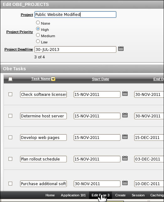 Creating and Running a Database Application Using Oracle Application ...