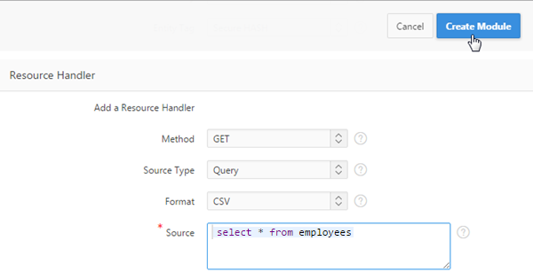 Creating and Using a RESTful Web Service in Application Express 5.0