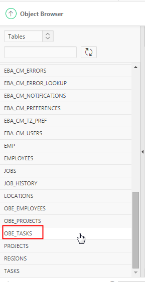 Manipulating Database Objects Using Oracle Application Express 5.0