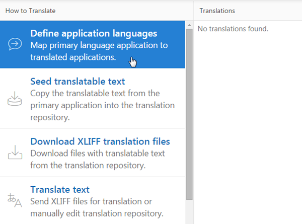 Translating an Application in Oracle Application Express 5.0