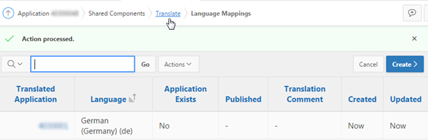 Translating an Application in Oracle Application Express 5.0