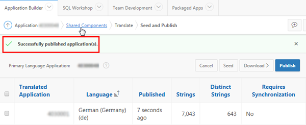 Translating an Application in Oracle Application Express 5.0
