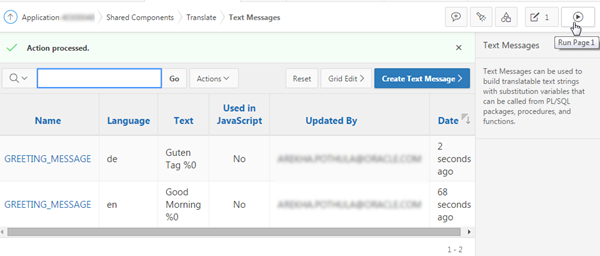 Translating an Application in Oracle Application Express 5.0