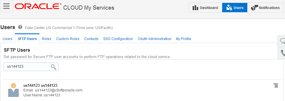 Manage Users and Roles in Oracle Cloud