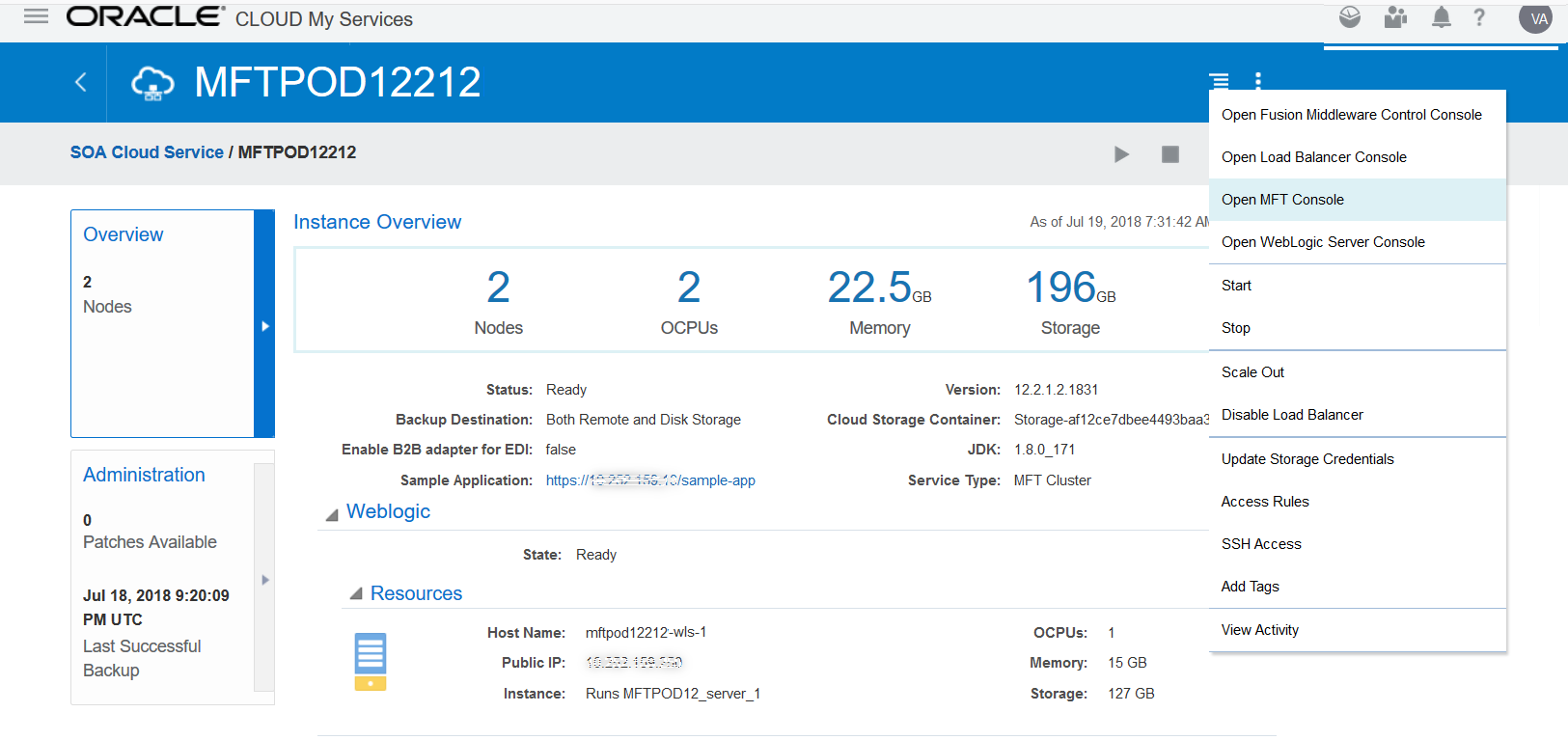 Configuring Connections for Oracle Managed File Transfer Cloud Service Embedded Server for non ...