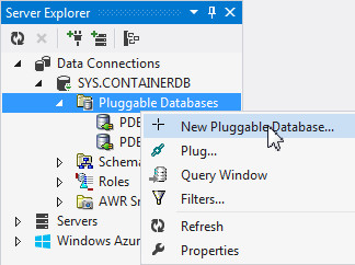 Using Multitenant Container Databases in Visual Studio