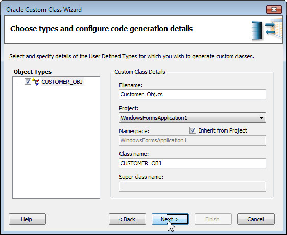 Using Oracle User-Defined Types with .NET and Visual Studio