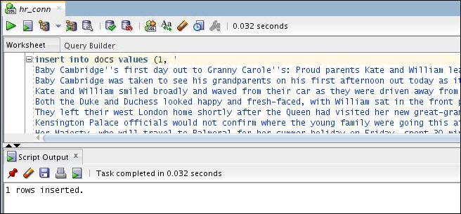 Working with Oracle Theme Indexes