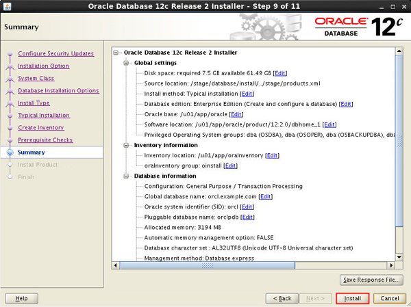 Installing Oracle Database Software and Creating a Database