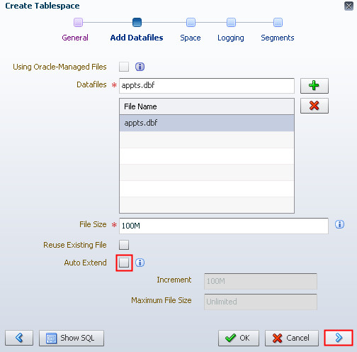 Managing Database Storage Structures