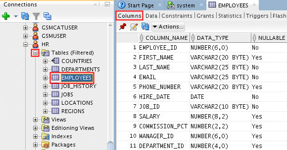 Managing Schema Objects
