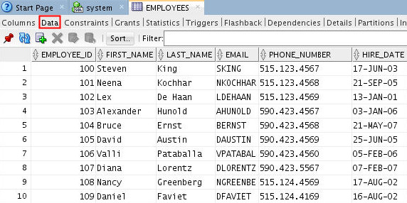Managing Schema Objects
