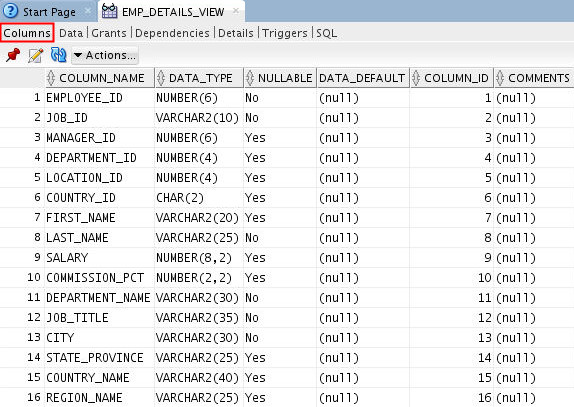 Managing Schema Objects