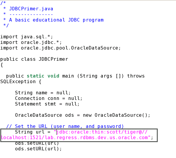 Develop and Diagnose JDBC Programs and Java Classes in the Database