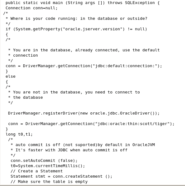 Develop and Diagnose JDBC Programs and Java Classes in the Database