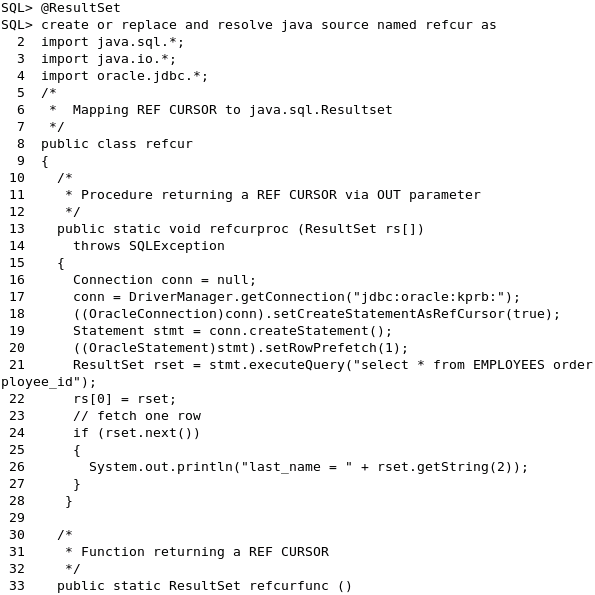 Develop and Diagnose JDBC Programs and Java Classes in the Database