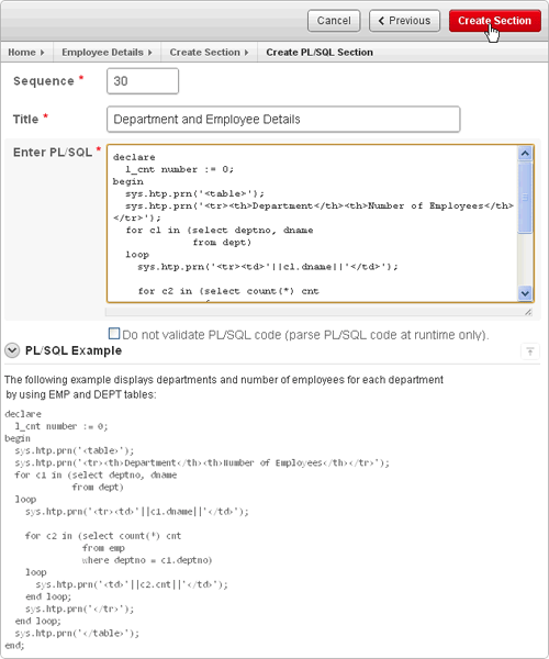 Interacting with the Database From a Websheet Application