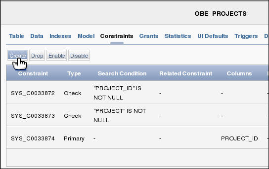 Manipulating Database Objects Using Oracle Application Express 4.2
