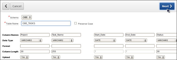 Manipulating Database Objects Using Oracle Application Express 4.2