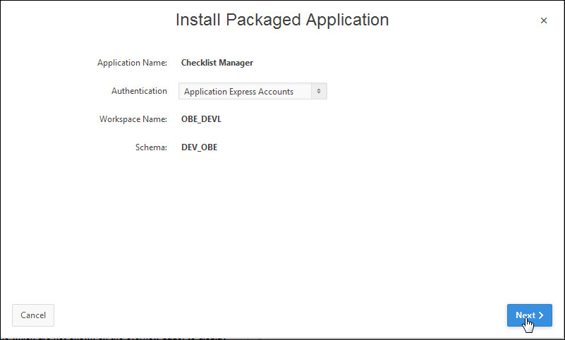Installing and Running a Packaged Application in Oracle Application ...