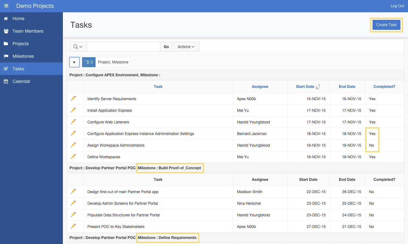 APEX Basic Demo Projects Hands-On Lab (v2.0.5)