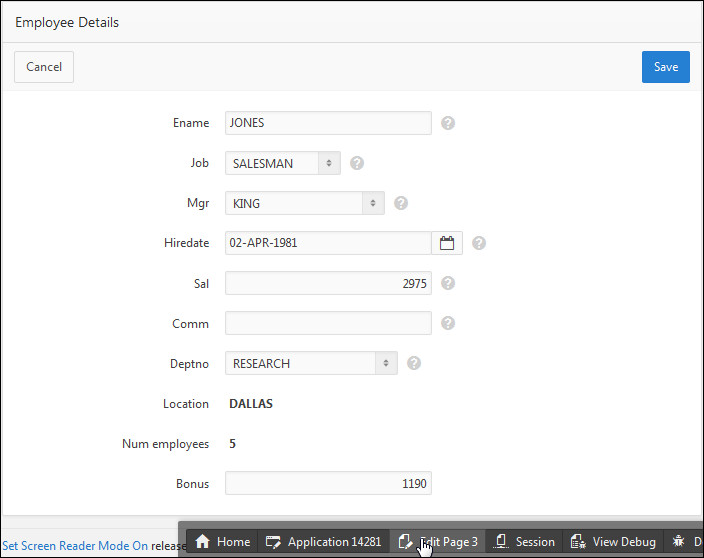 Building Dynamic Actions in Oracle Application Express 5.0