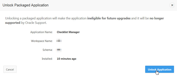 Installing and Running a Packaged Application in Oracle Application Express 5.1