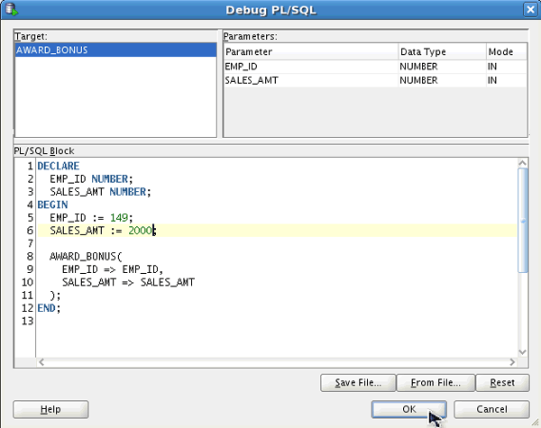 Testing and Debugging Procedures using SQL Developer