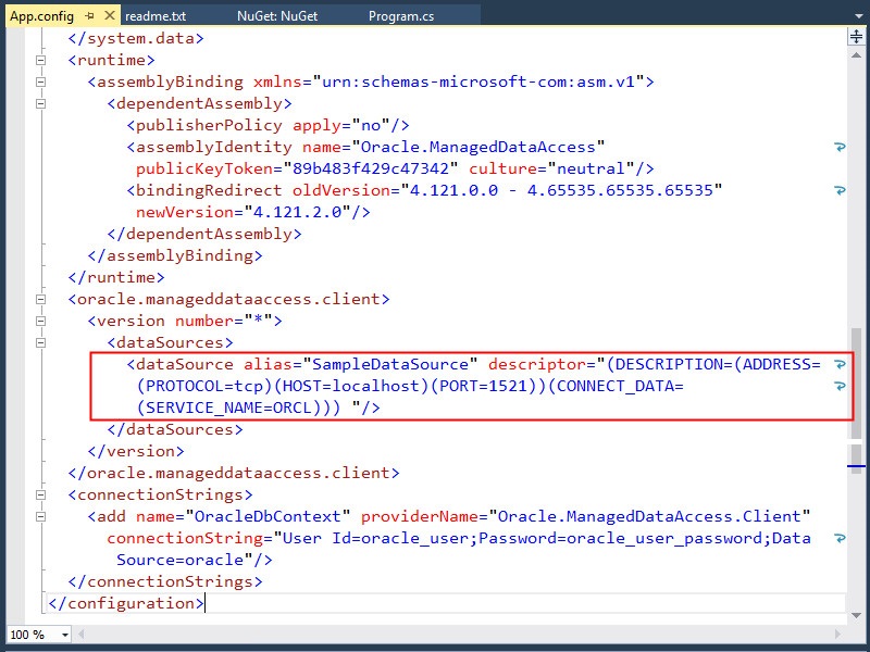Using Nuget To Install And Configure Oracle Data Provider For Net