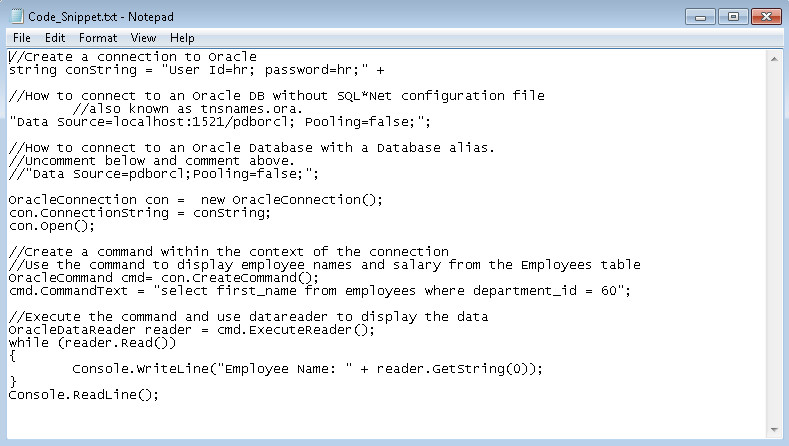 Introduction to Building ODP.NET, Managed Driver Applications