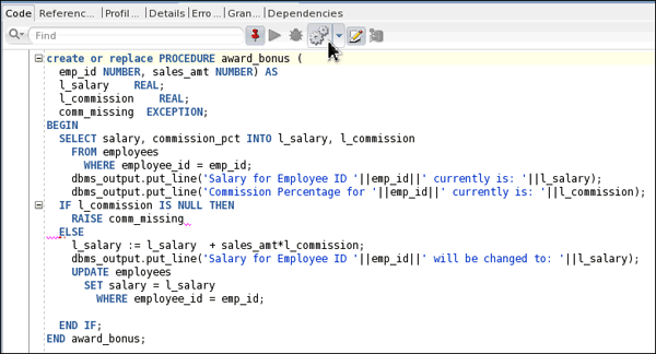 Testing and Debugging Procedures using SQL Developer 4.0