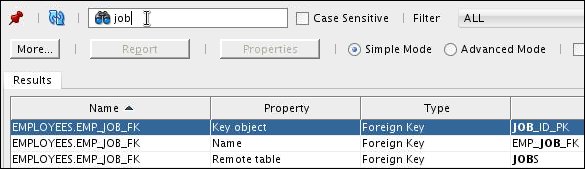 Searching Models in Oracle SQL Developer Data Modeler 4.0