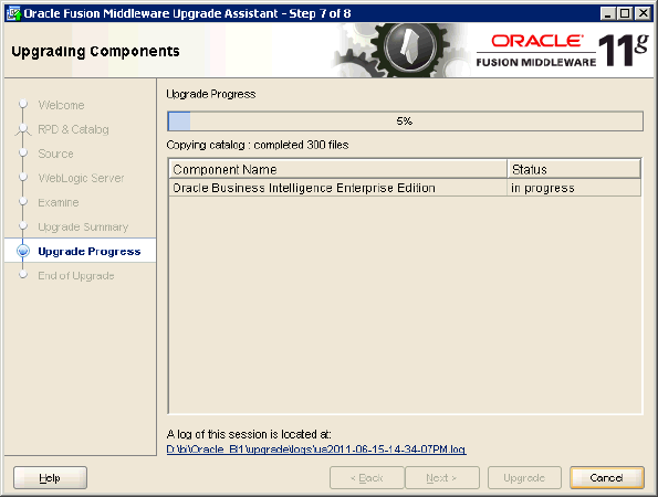 Upgrading Oracle Business Intelligence from 10g to 11g