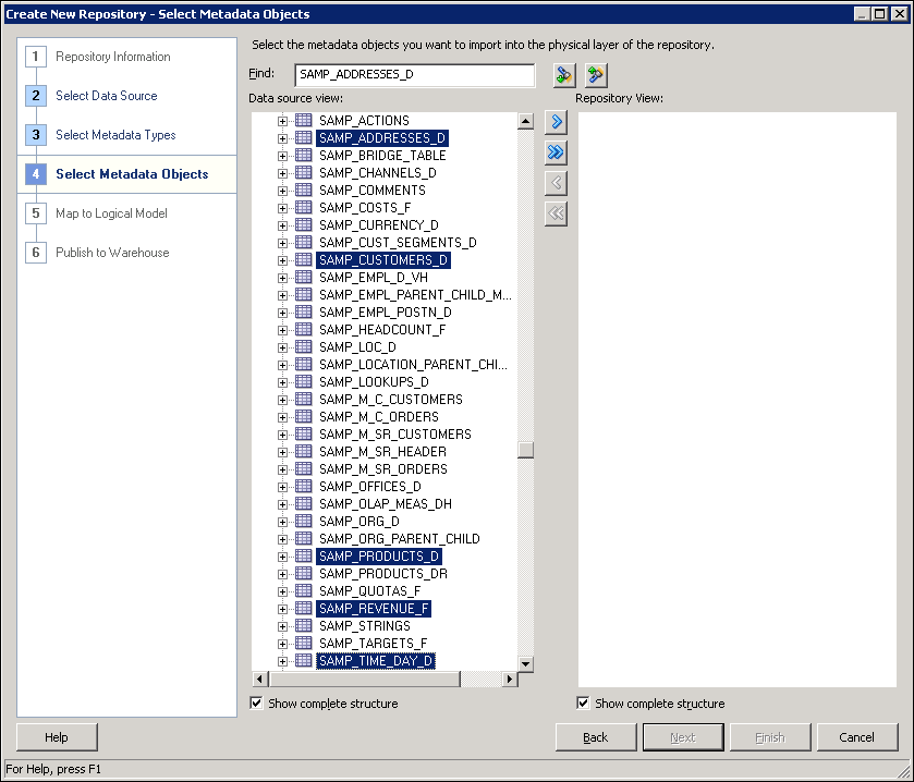Creating a Repository Using the Oracle BI Administration Tool (12.2.1.0.0)