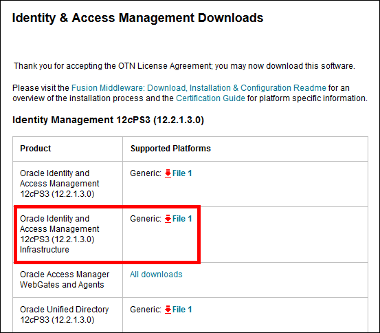 Installing Oracle Fusion Middleware Infrastructure