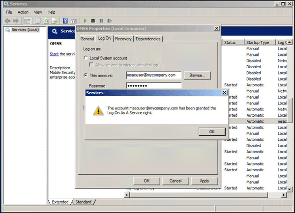 Installing and configuring Oracle Mobile Security Suite(OMSS) on Windows using Kerberos with ...