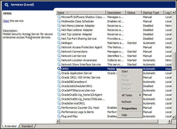 Installing and configuring Oracle Mobile Security Suite(OMSS) on Windows using Kerberos with ...