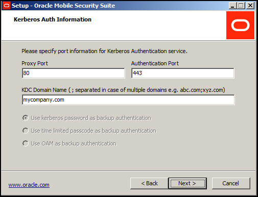 Installing and configuring Oracle Mobile Security Suite(OMSS) on Windows using Kerberos with ...