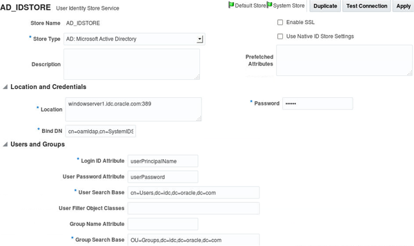 Install and Configure OAM-OMSS topology with AD as LDAP Directory (using Kerberos with Password ...
