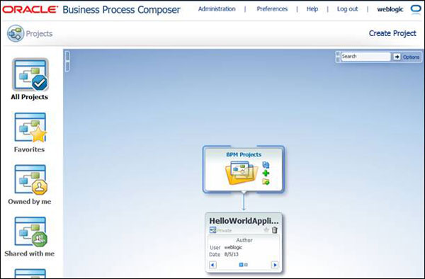 Creating a Web Form Using Oracle Business Process Composer;