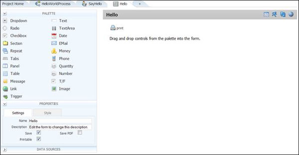 Creating a Web Form Using Oracle Business Process Composer;