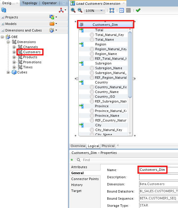 Oracle Data Integrator 12.2.1: Creating Cubes and Dimensions