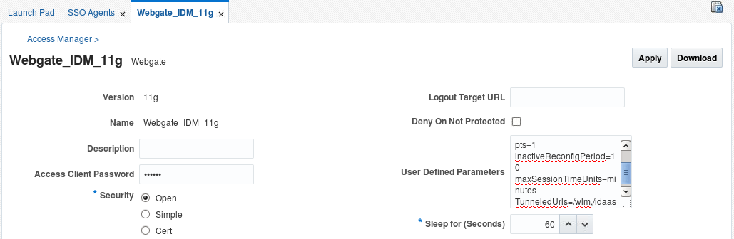 Deploying WebGate Protection