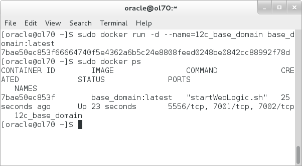 Oracle WebLogic Server 12.1.3 Developer Guide: Using Docker with WebLogic Server