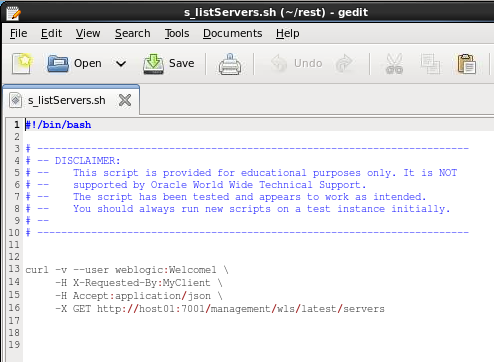 Using REST Services to Manage WebLogic Server