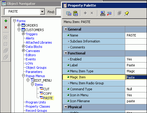 Creating Oracle Forms Menus