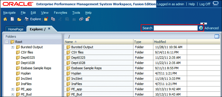 Searching for Items in the Repository